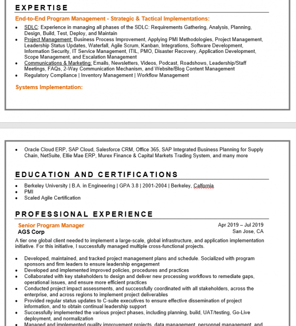 The Best Project Manager Resume Keywords & Buzzwords | Everything You ...