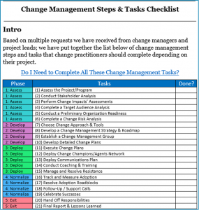 Change Management Steps for Change Mgrs (Activities & Step-by-Step ...