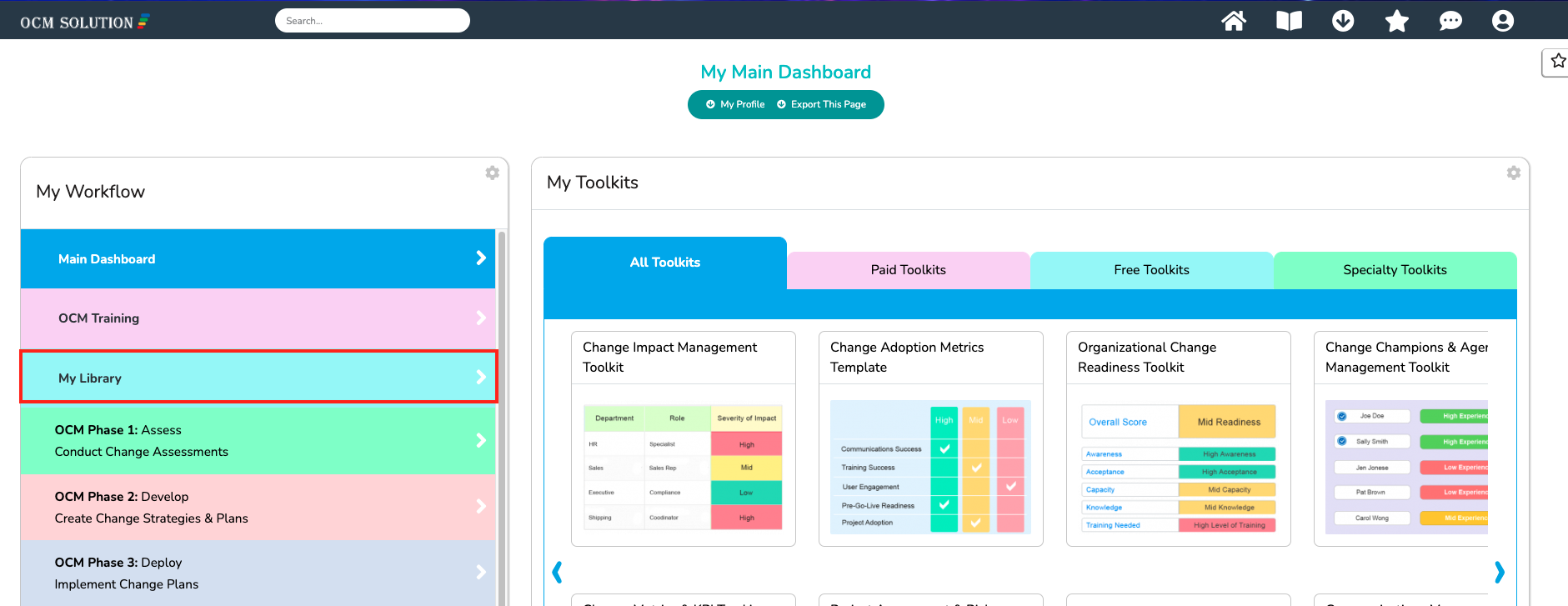 OCM Solution Support & Help Page – OCM Solution