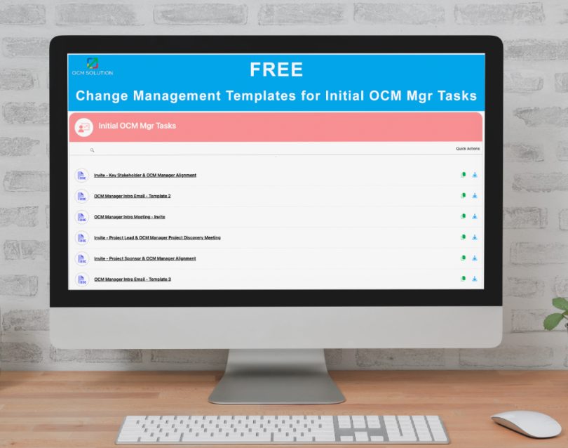 Free 2024 OCM Templates for Initial OCM Mgr Tasks and Deliverables ...